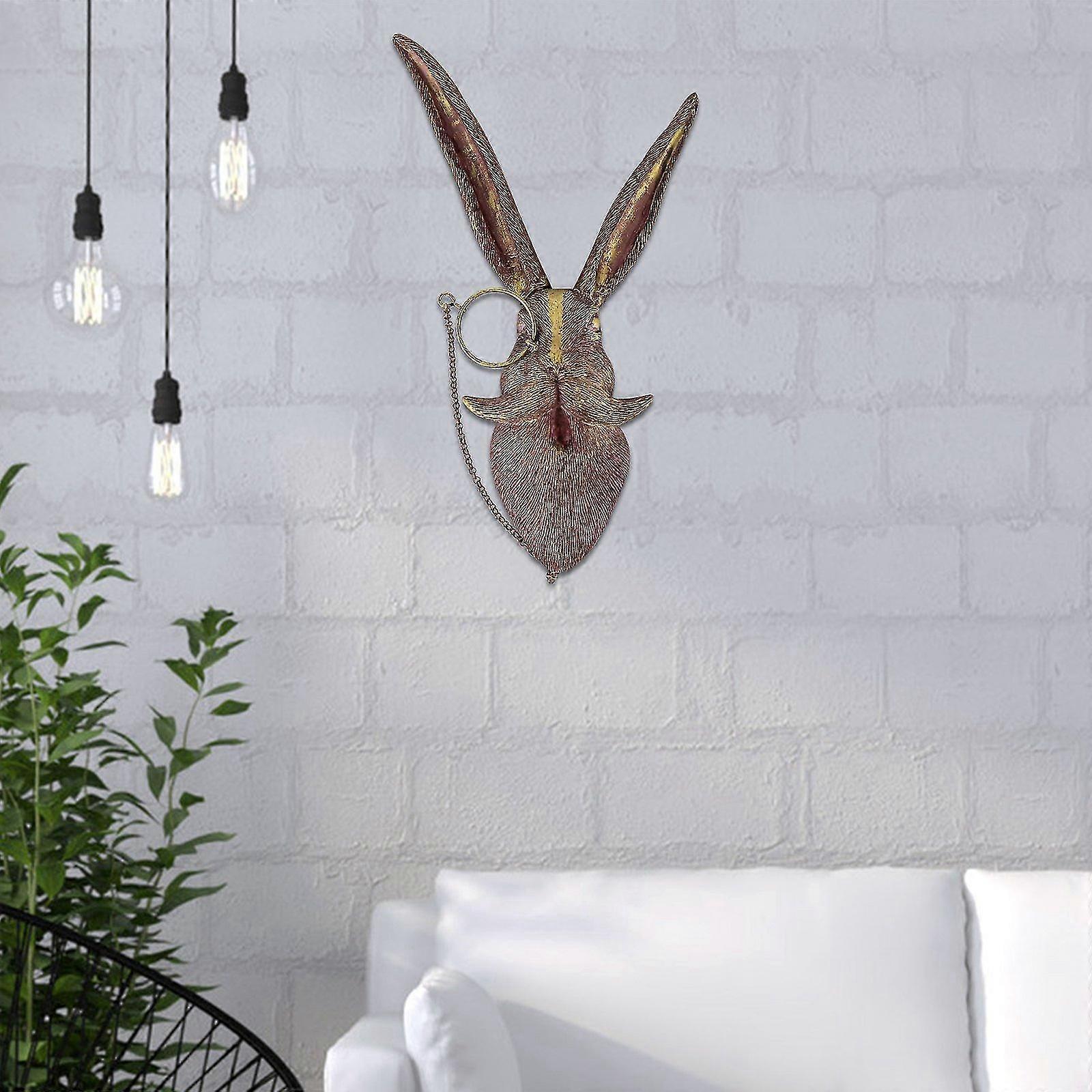 Animal Head Wall Mounted Sculpture, Wall Decor Rabbit Deer Bear Fox ...