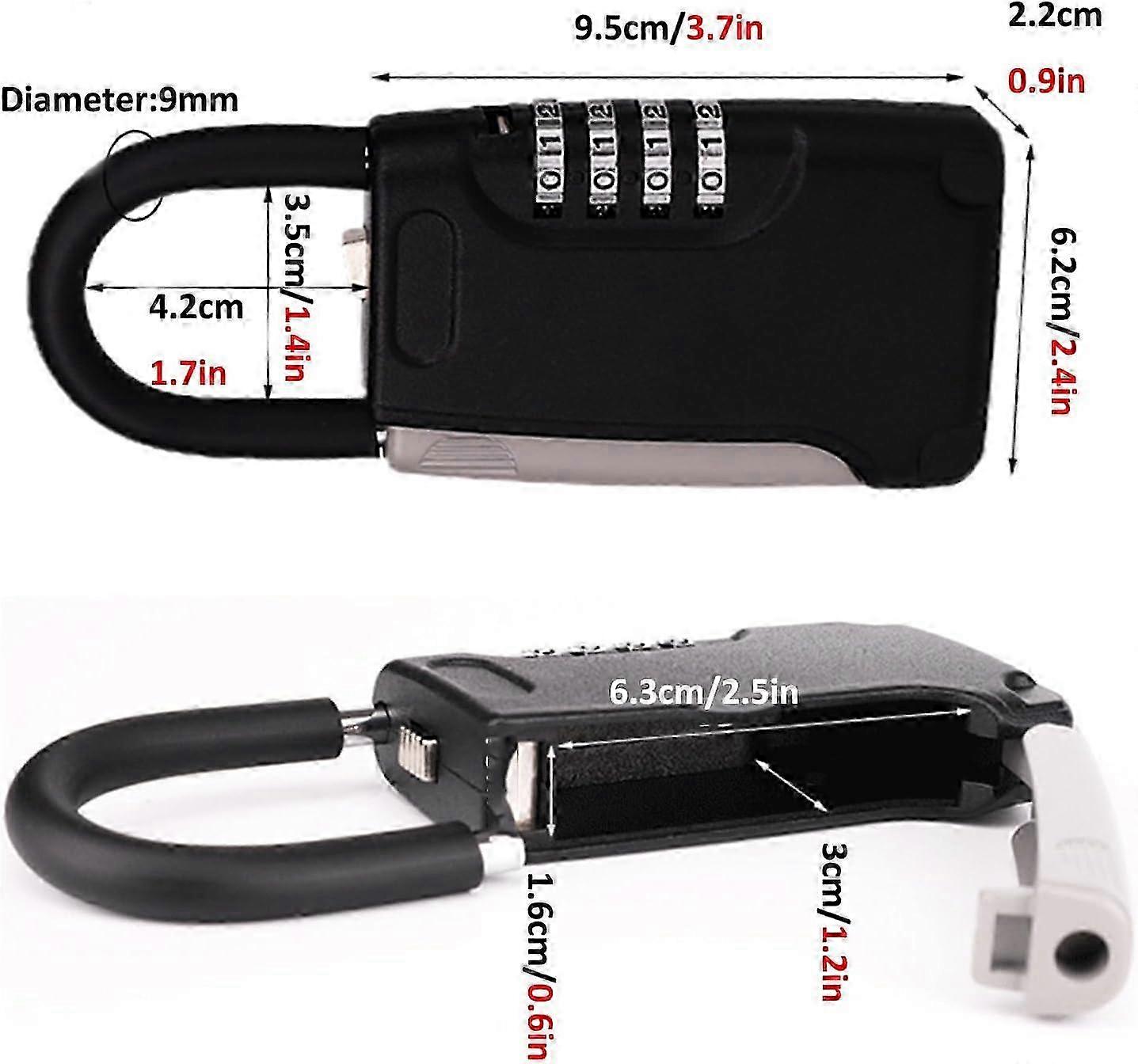 Key Lock Box With Code, Waterproof Key Box, Portable Push Button Key ...