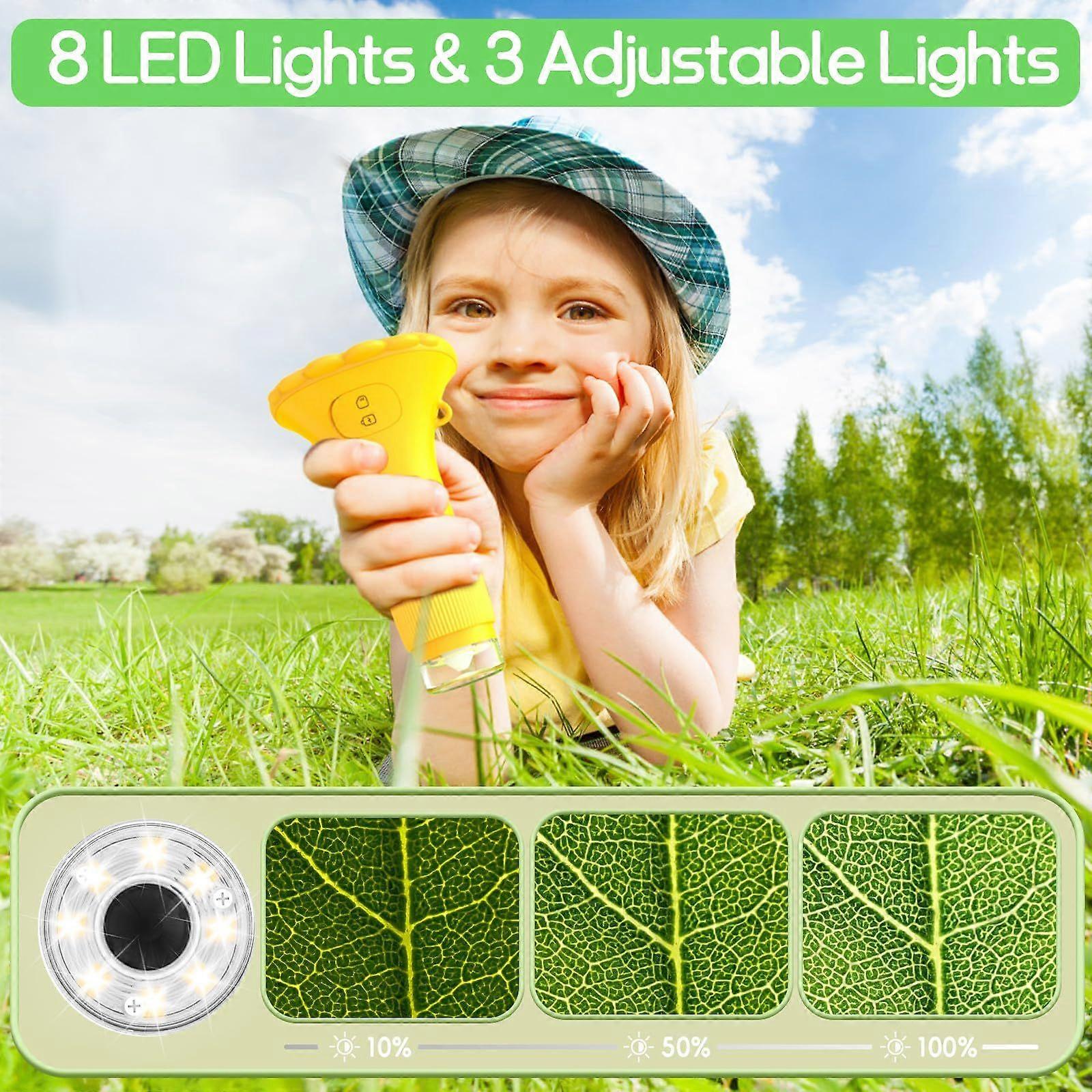 Kids Pocket Microscope 1000X, 2.0" IPS Screen Digital Photo & Video ...