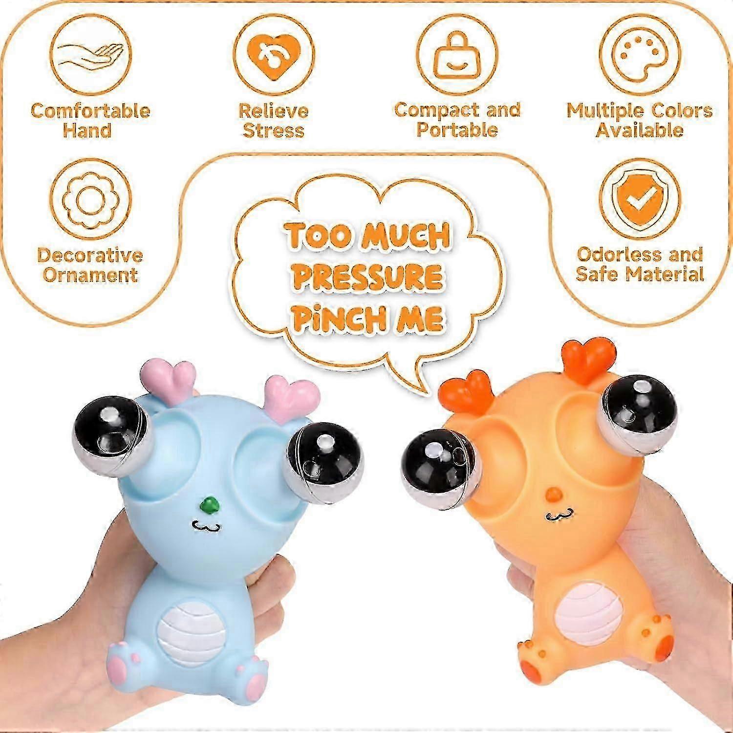 Squeeze Eye Popping Out Stress Relief Cute Dragon Toy,funny Eyeball ...