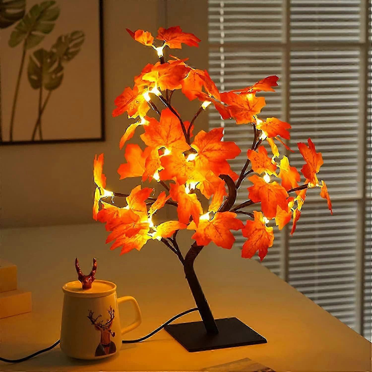 led maple branch leaf desk lamp, usb interface power supply, christmas ...