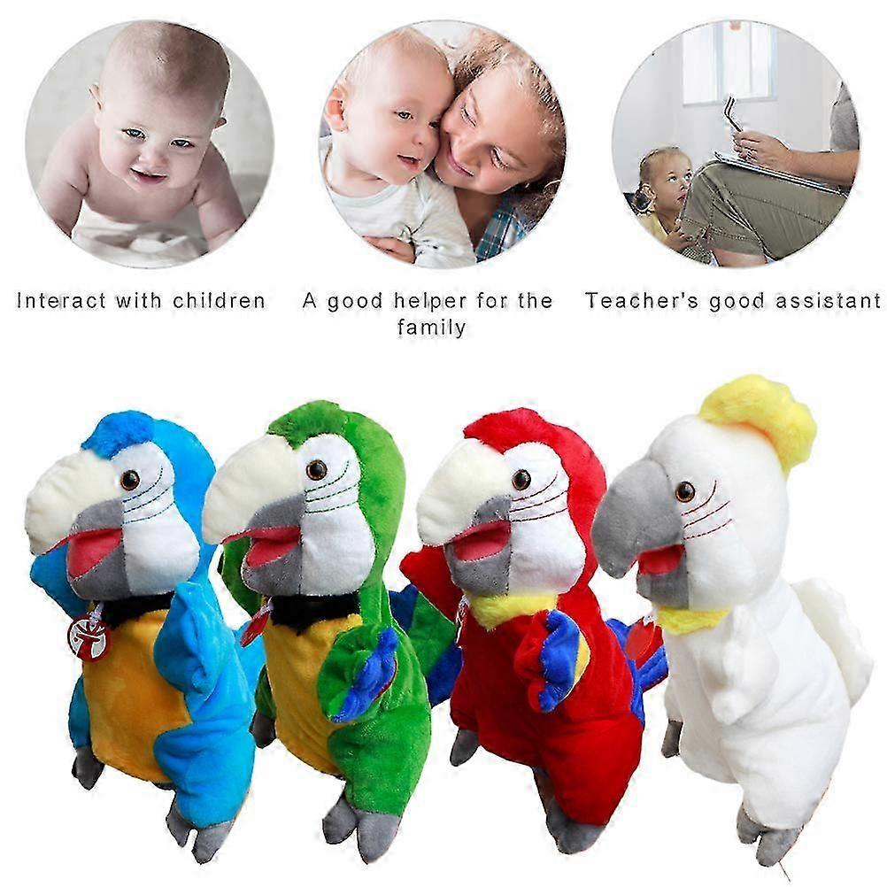 Children's Cartoon Parrot Hand Puppets Cartoon Bird Animal Plush Doll ...
