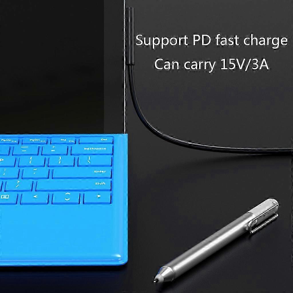 USB C Power Supply Charger Adapter Charging Cable Cord for Surface Pro ...