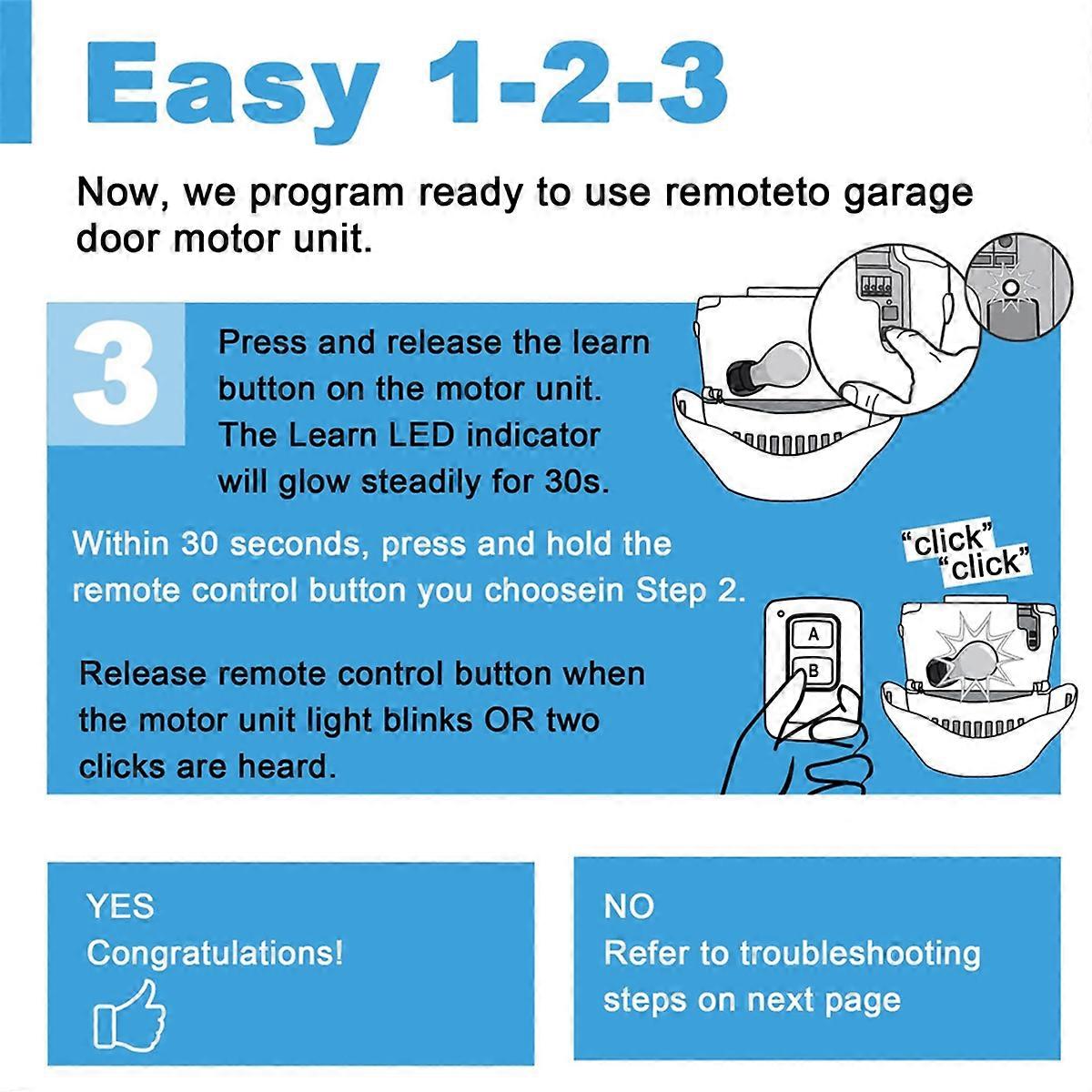 3PCS Garage Door Opener Remote for Garage Door Opener Remote 893LM ...