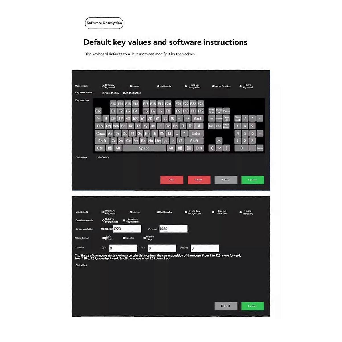 Mini 1-Key Keyboard One-Key Shortcut Keyboard USB Custom Programmable ...