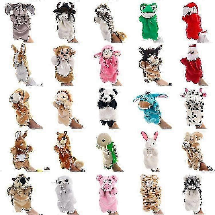 Grey Wolf Hand Puppet 25cm - Plush Role Play Puppet for Kids, Girls ...