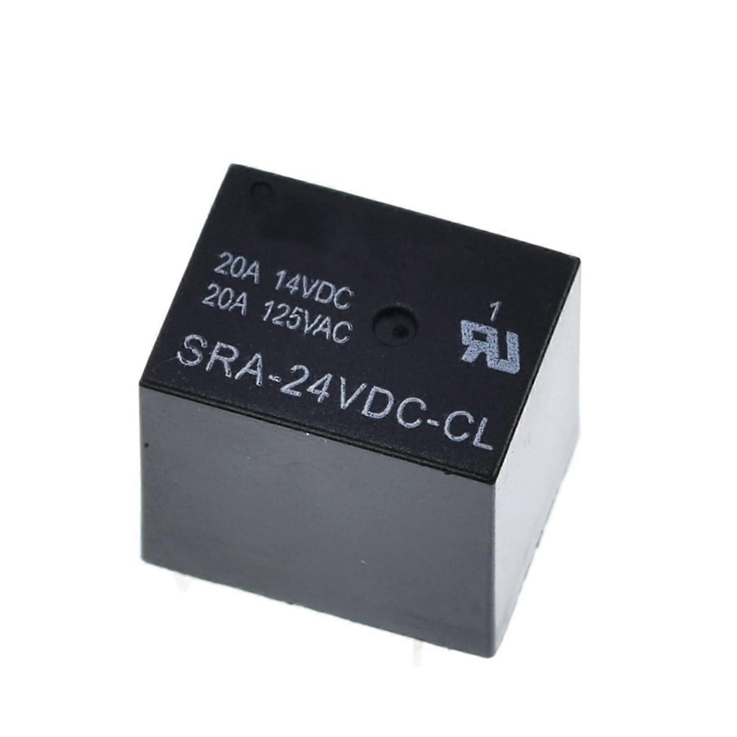 SRA05VDCCL DC Power Relay, 5V/12V/24V, 20A, 5Pin PCB Type, Black ...
