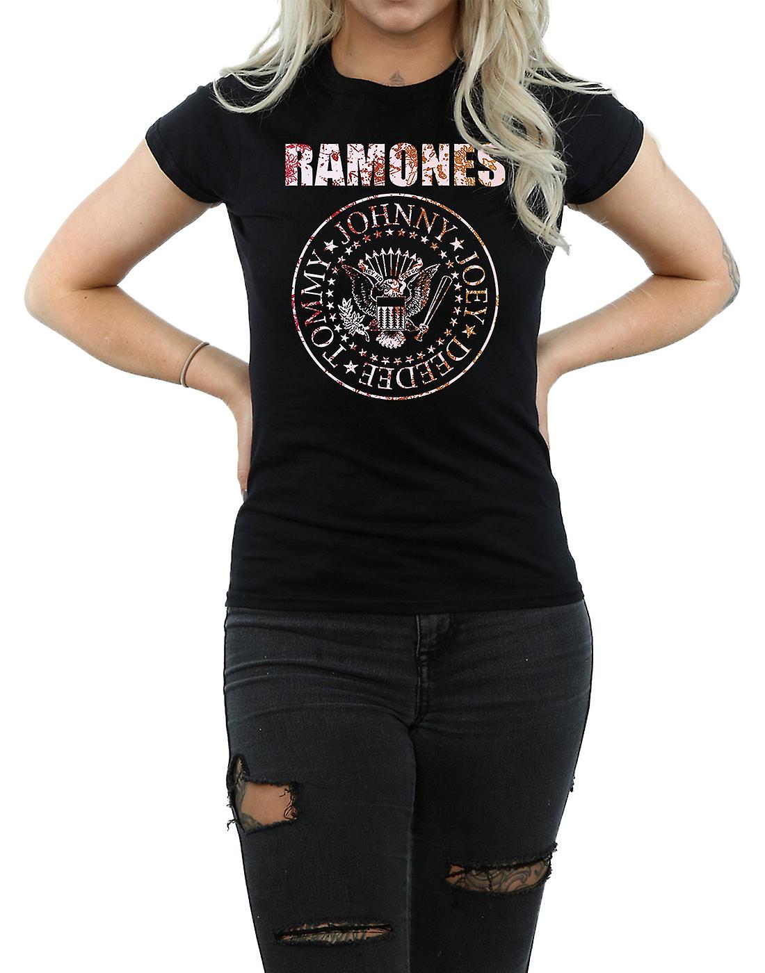 Ramones Women's Flower Rose T-Shirt | Fruugo UK