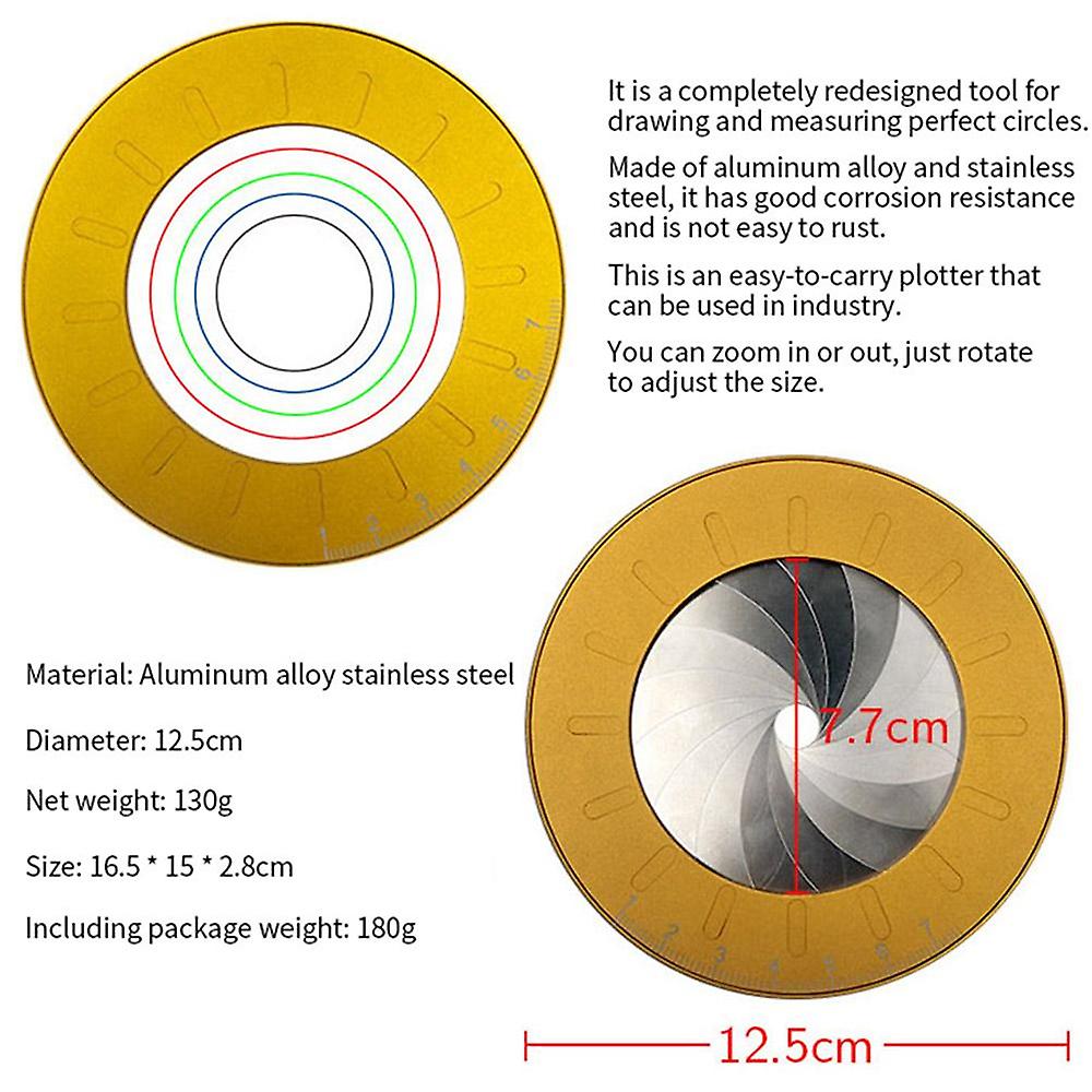 Adjustable Circle Drawing Ruler Tool Professional Round Circle Drawing ...