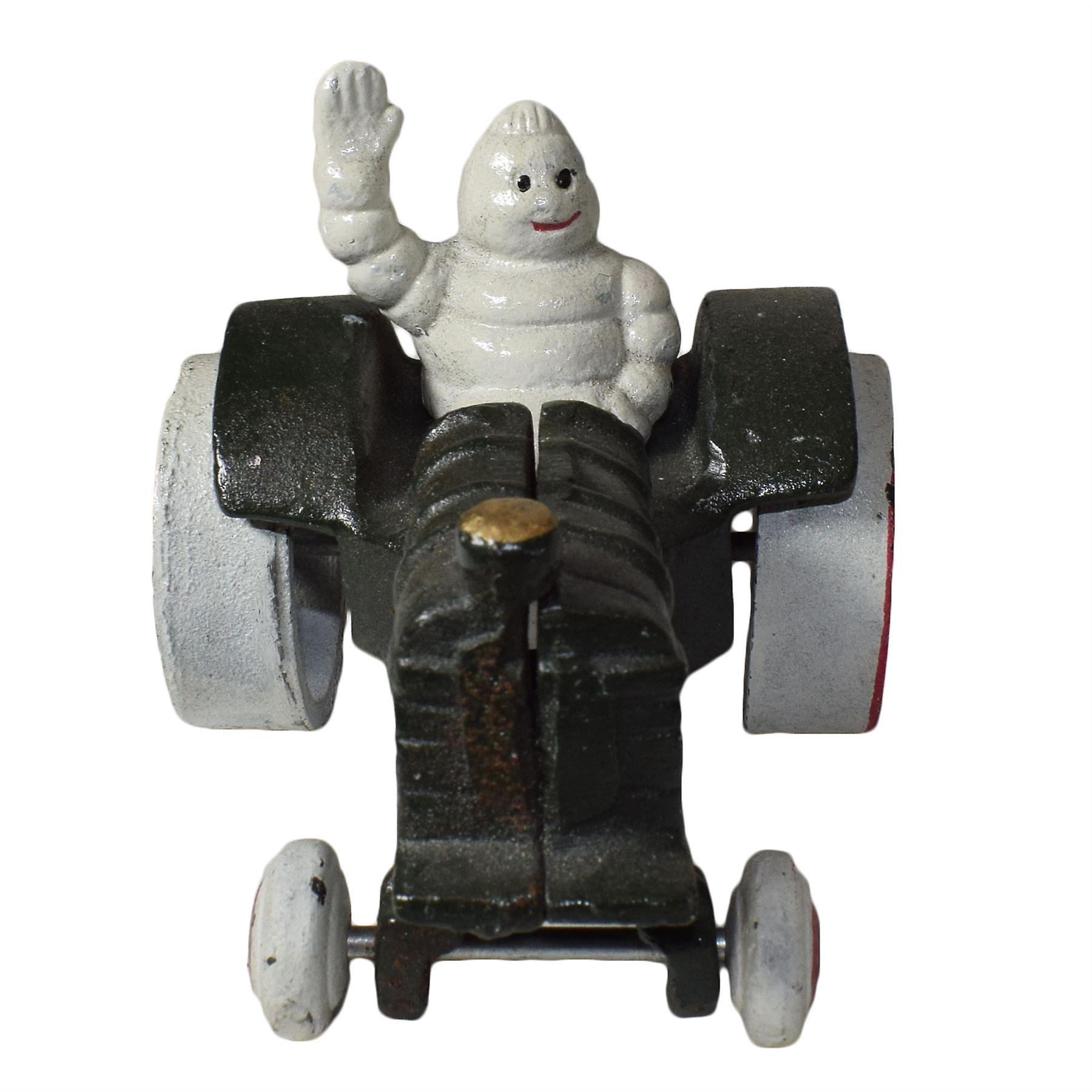 Michelin Man Waving In Tractor Mascot Figure Statue Bibendum Figurine ...