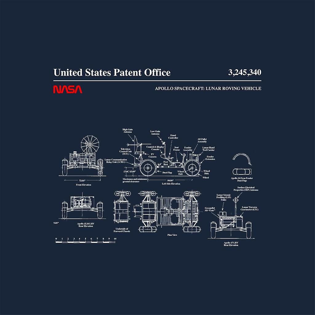 NASA Apollo Lunar Rover Blueprint A4 Print | Fruugo UK