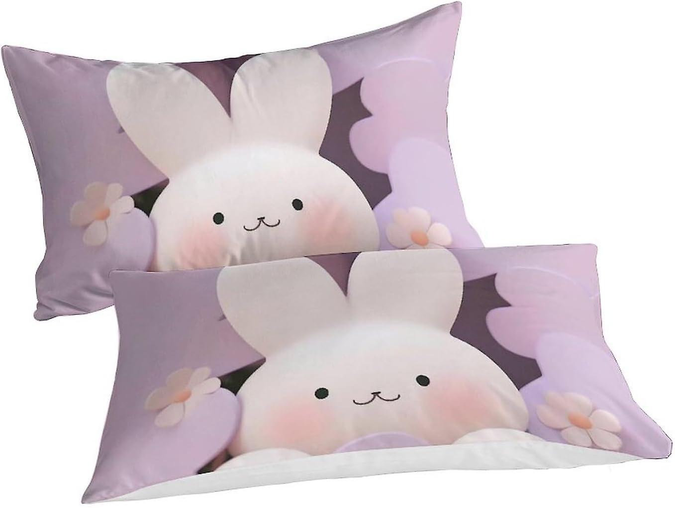 ARIJORJA rabbit Duvet Cover Microfiber Bedding Set3D Print Cartoon ...