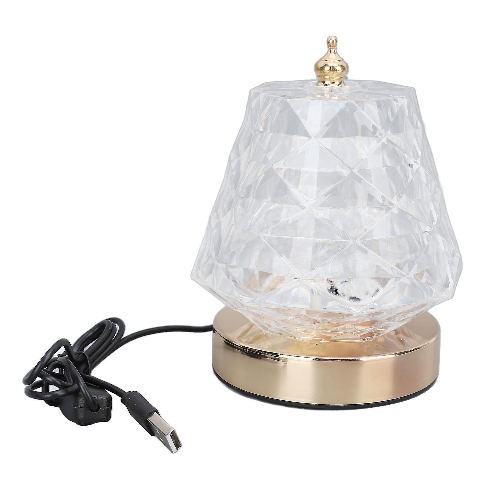 Crystal Table Lamp 16 RGB Color Changing Night Light Romantic LED Water ...