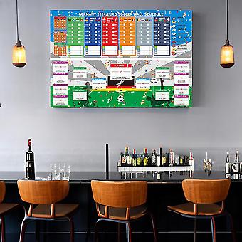 2pcs Euro 2024 Germany Fixtures Chart Self-Adhesive Soccers Poster for ...