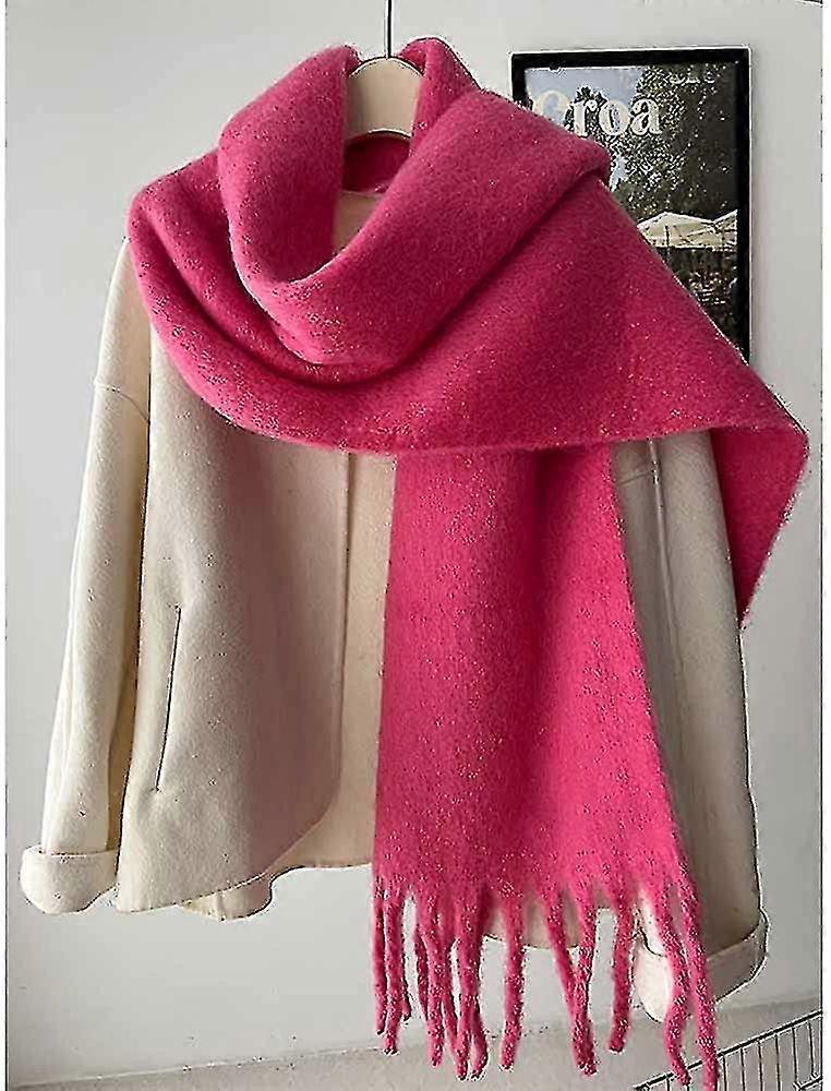 Large Chunky Scarf Colorful Cashmere Feel Oversized Scarves Blanket ...
