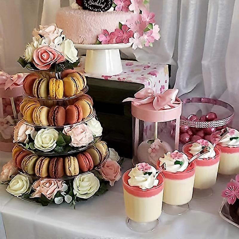 4/6/10 Tier Round Macaron Display Stand Cake Stand Dessert Cupcake ...
