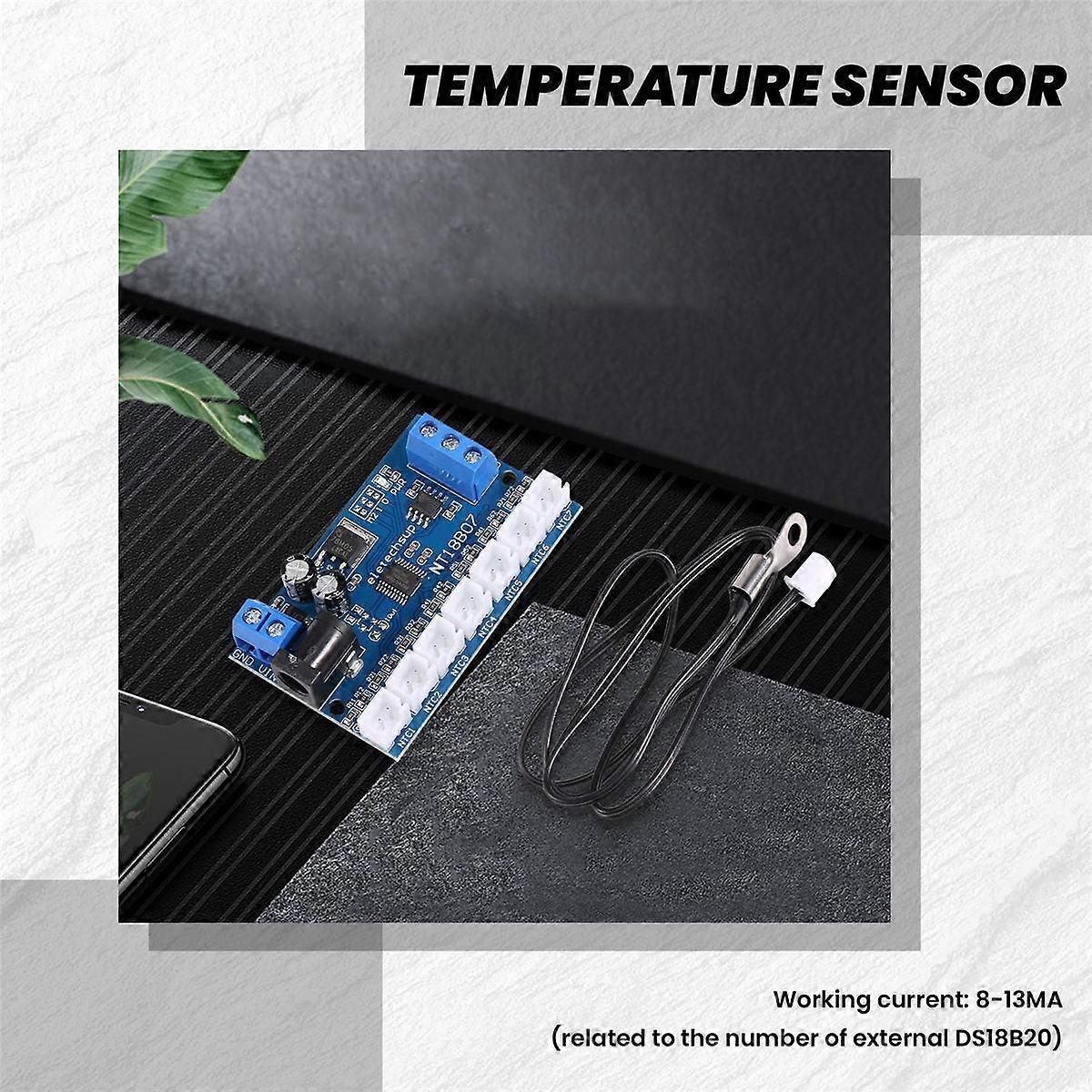 7 Channel RS485 Temperature Sensor Measurement MODBUS RTU Paperless ...