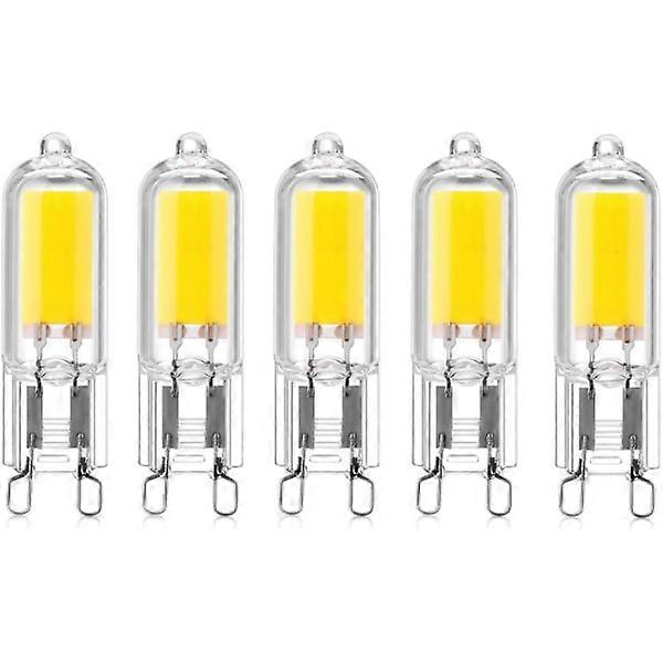 5-Pack 2W G9 Capsule Base COB LED Bulbs 220V 200 Lumens 10W-20W Halogen ...