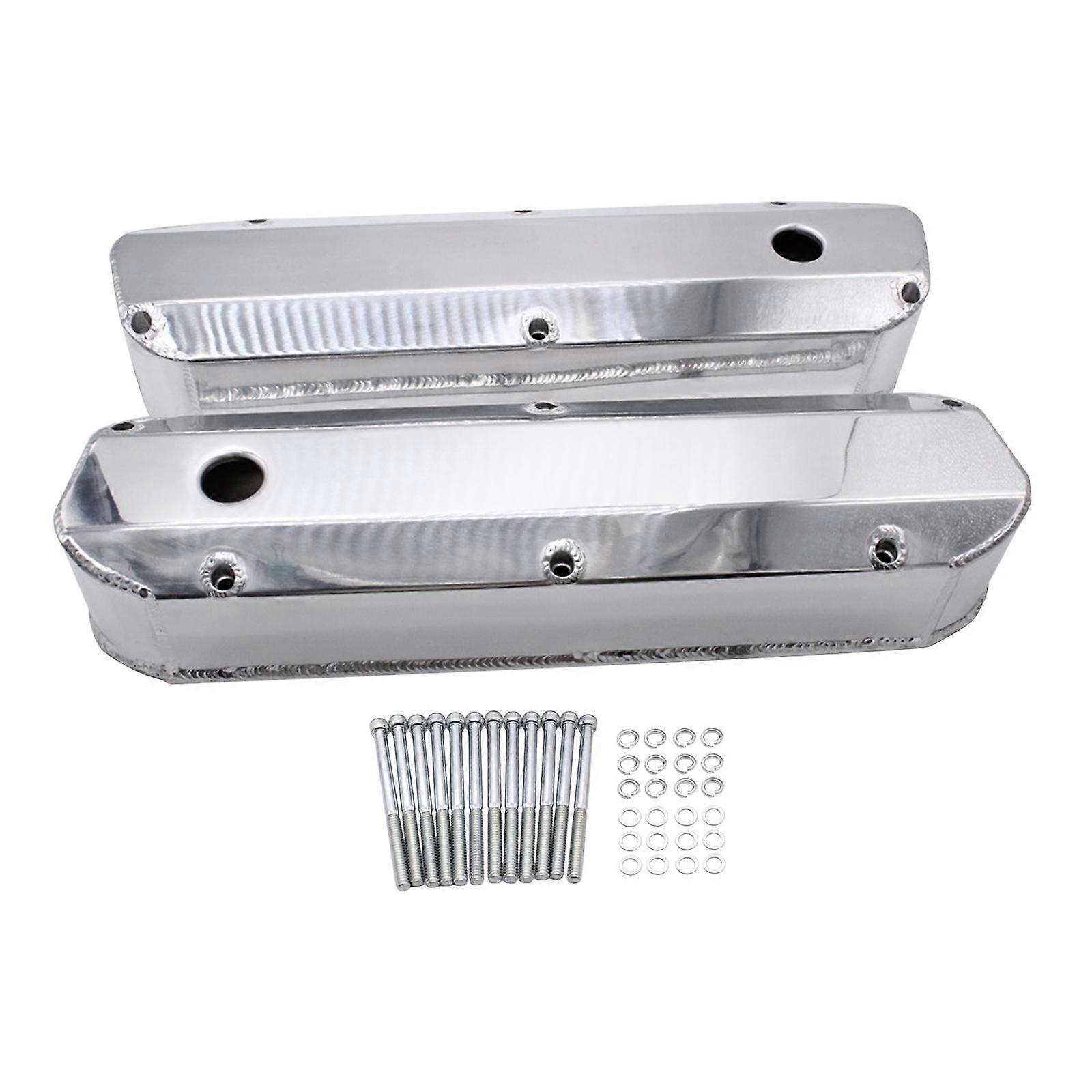 Fabricated Aluminum Valve Covers Kit Polished for Ford Sbf 289 302 351W ...