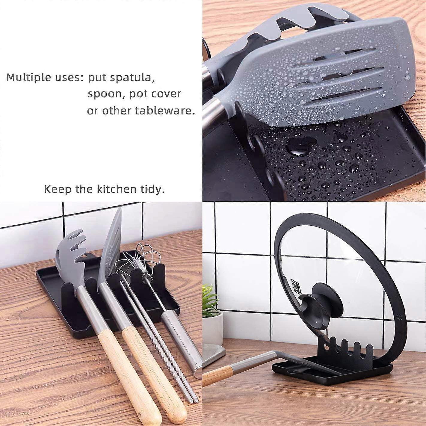 Lid Holder Spoon Rest - Dishwasher Safe, Food Grade 304 Stainless Steel ...