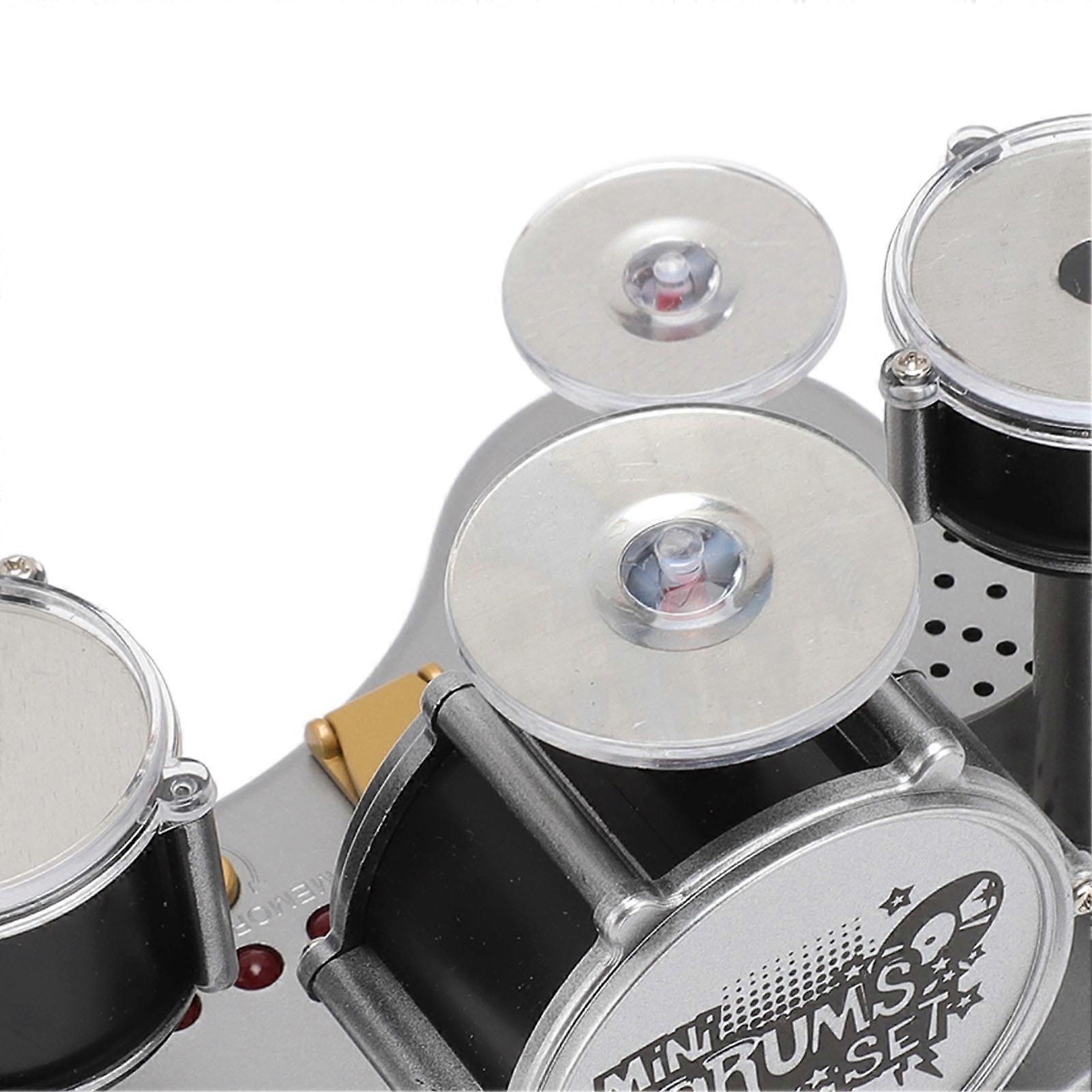 Mini Drum Set AAA Battery Powered Compact Stable Base Rich Details ...