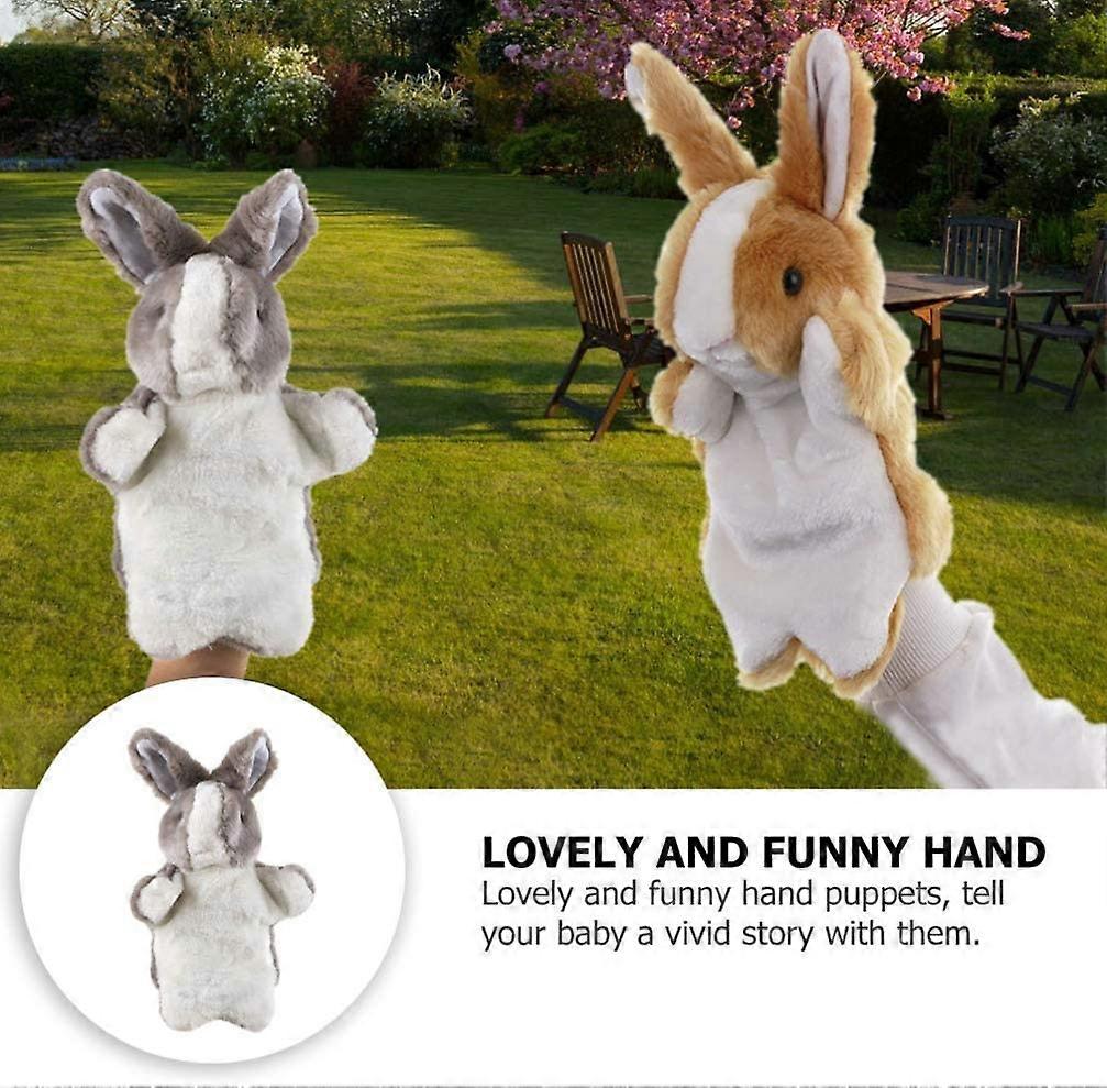 Bunny Role Play Puppets Stuffed Rabbit Hand Puppet Easter Plush Animal ...