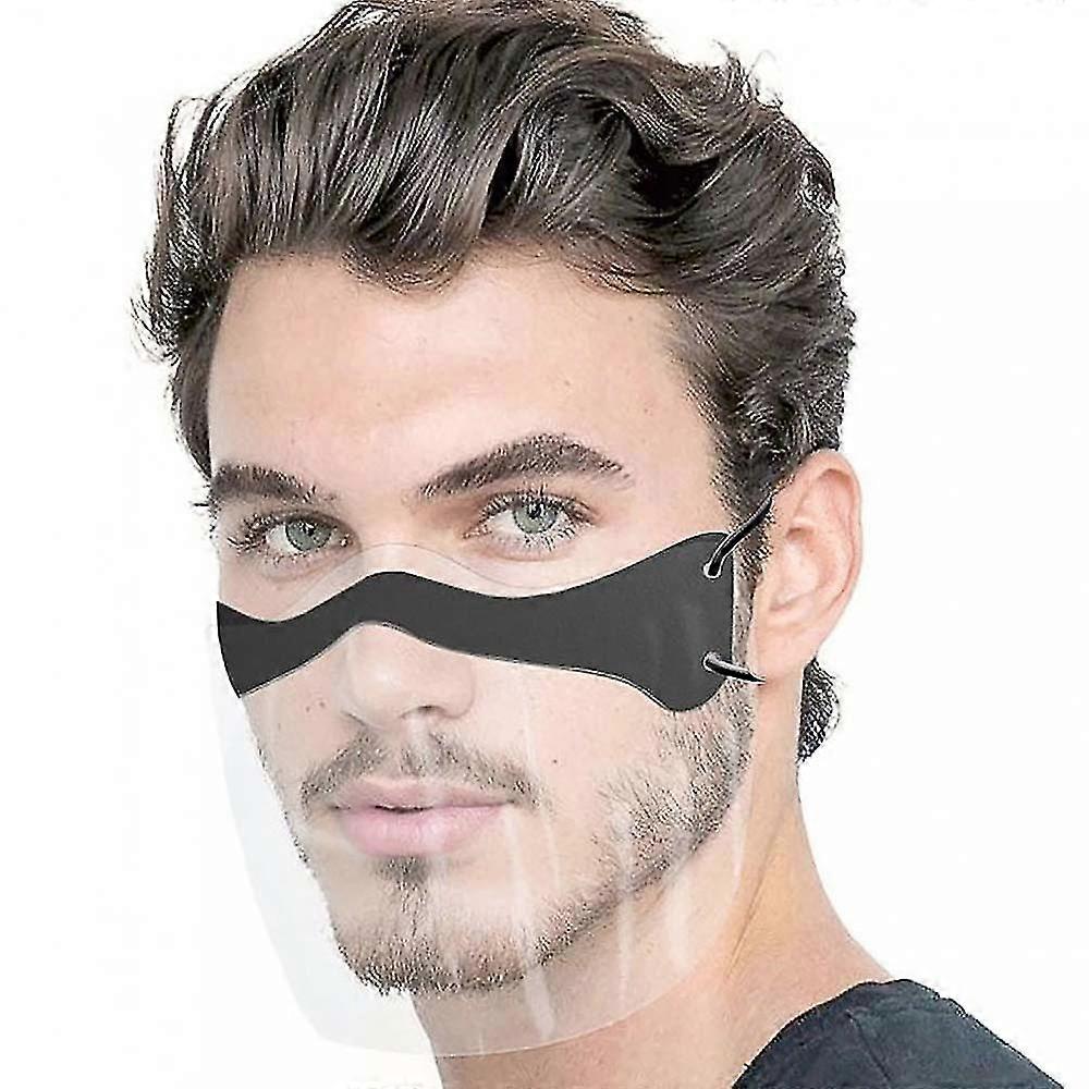 Reusable Clear Half Face Mask Visor Shield Safety Transparent Cook ...