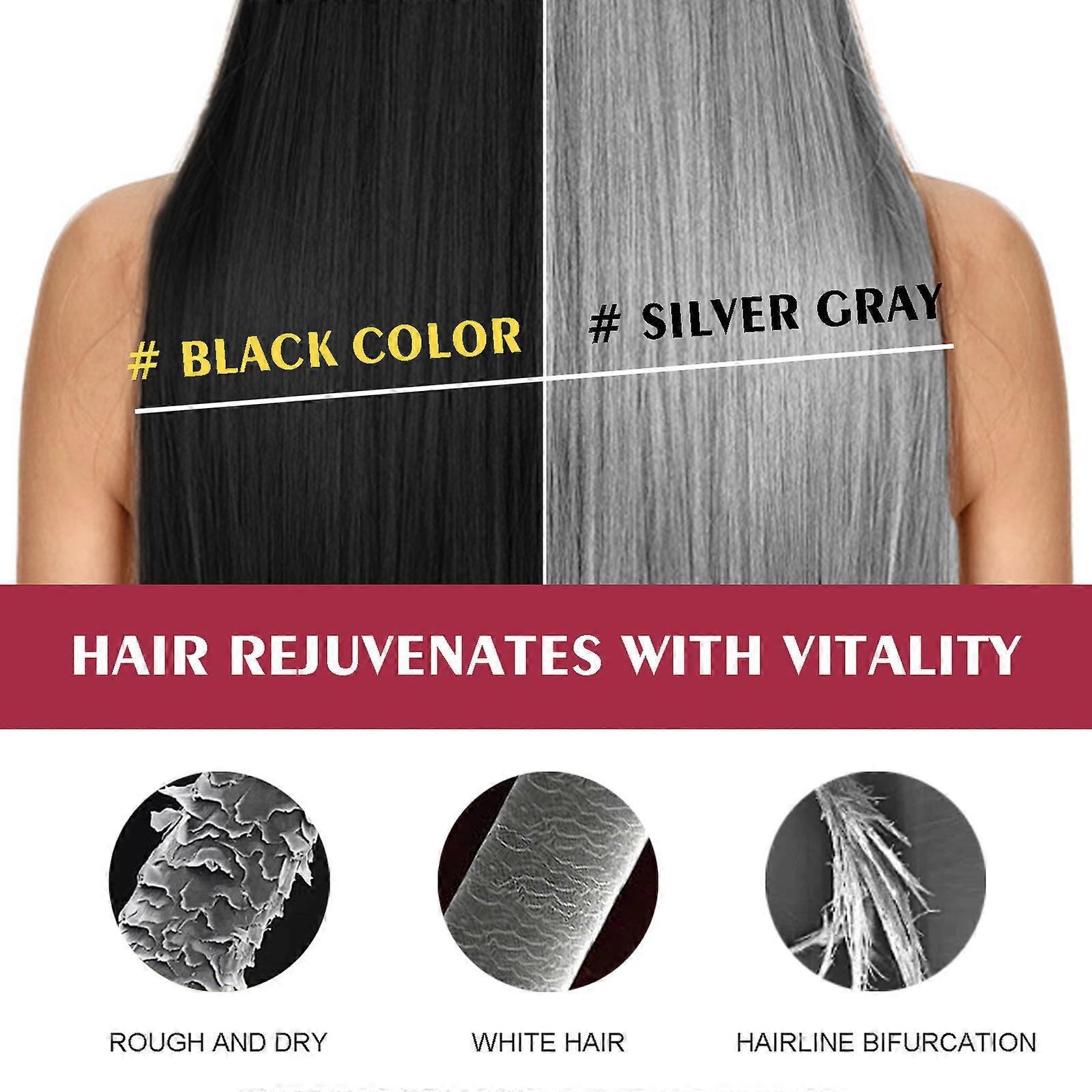 Hair Dye shampoo, Instant 3 in 1 Hair Color Shampoo, Gray Hair Coverage ...