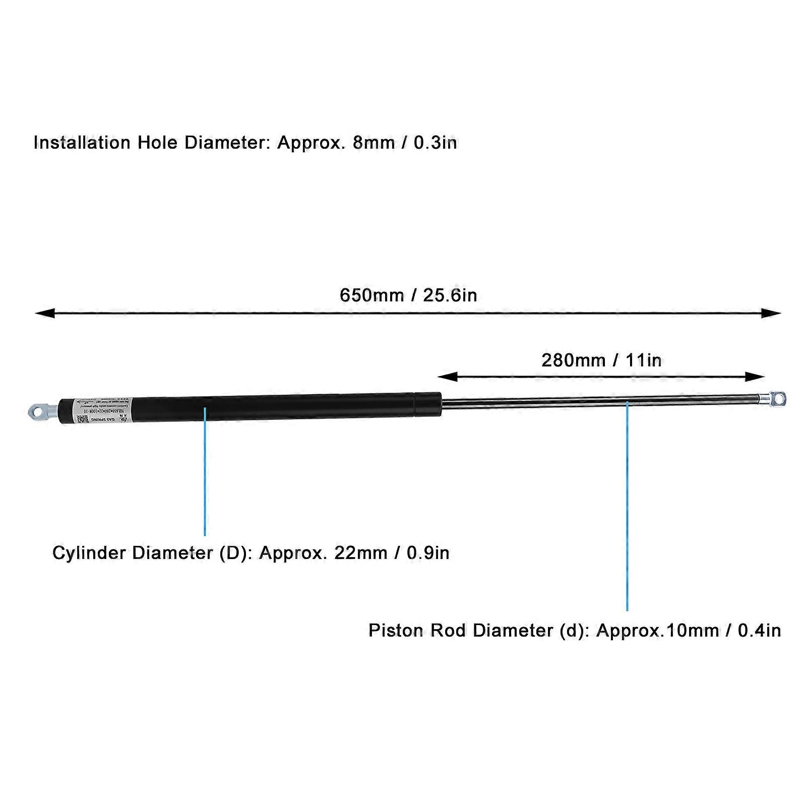 Hydraulic Support Rod Gas Spring Shock Lift DIY Heavy Duty Lever 650 x ...