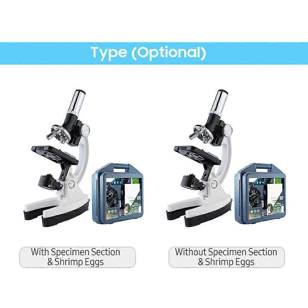 Microscope Set with Accessories Kit 100X-1200X Children Kids Students ...