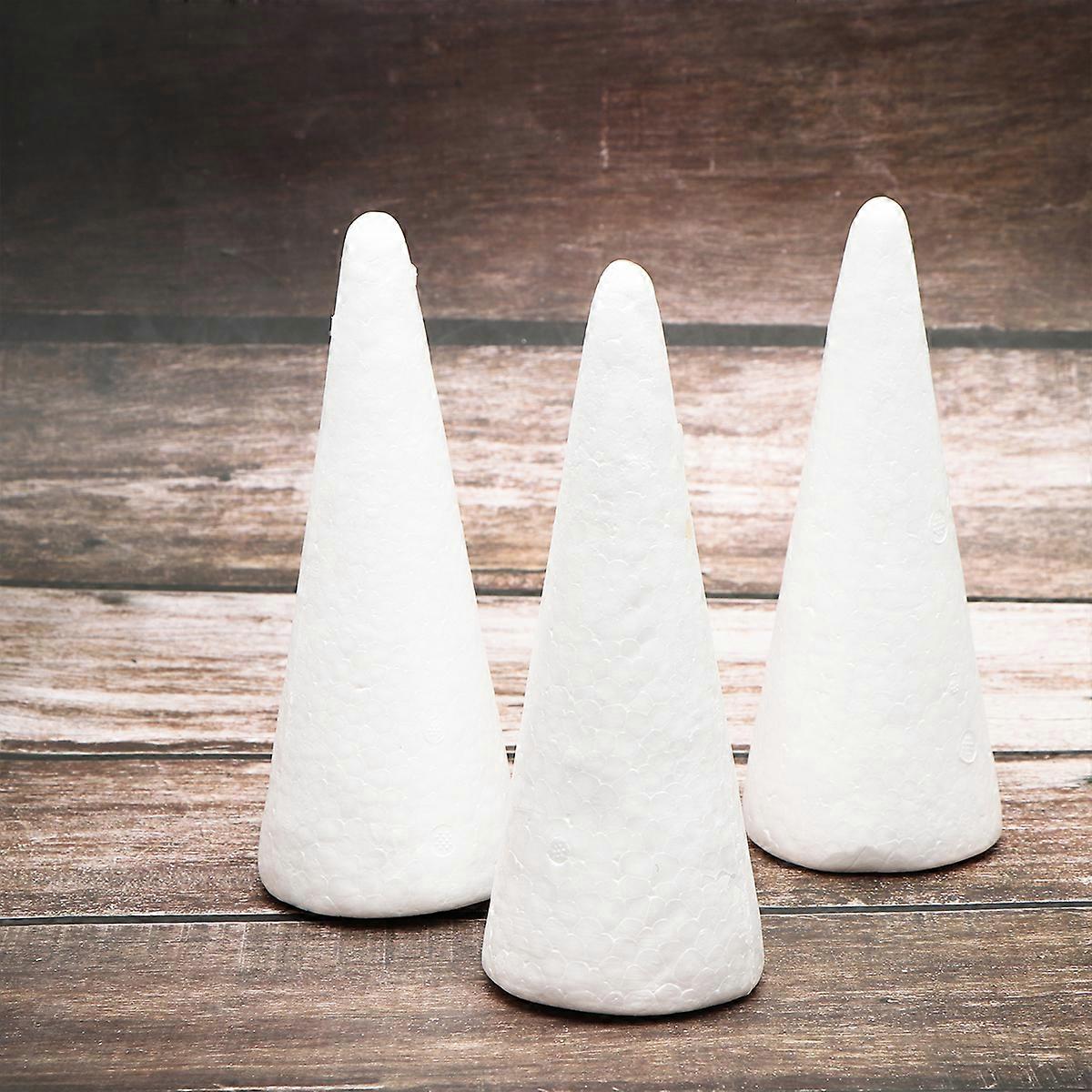 1 Set White Solid DIY Cone Children Handmade Craft Polystyrene Foam Tip ...