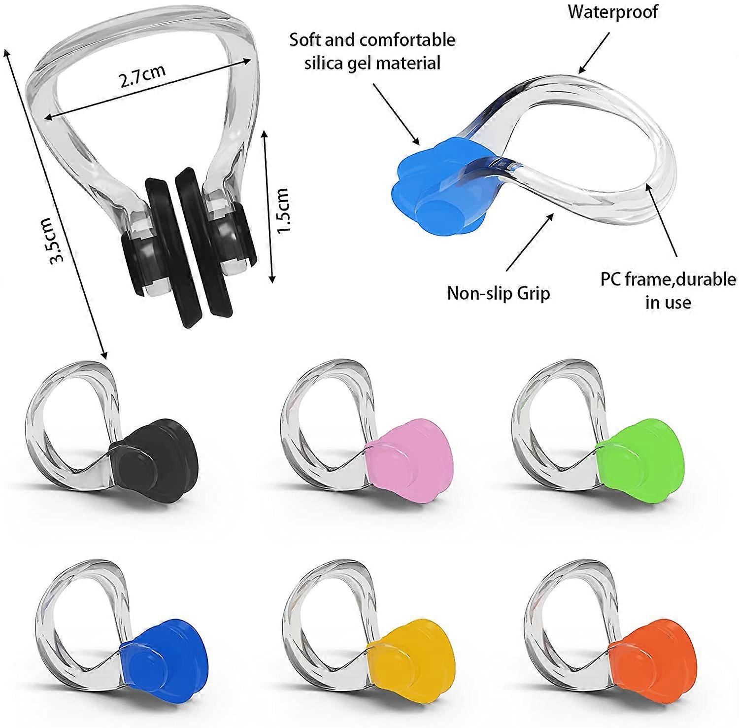 Silicone Swimming Nose Clips,Nose Plugs, Waterproof Nose Protector for ...