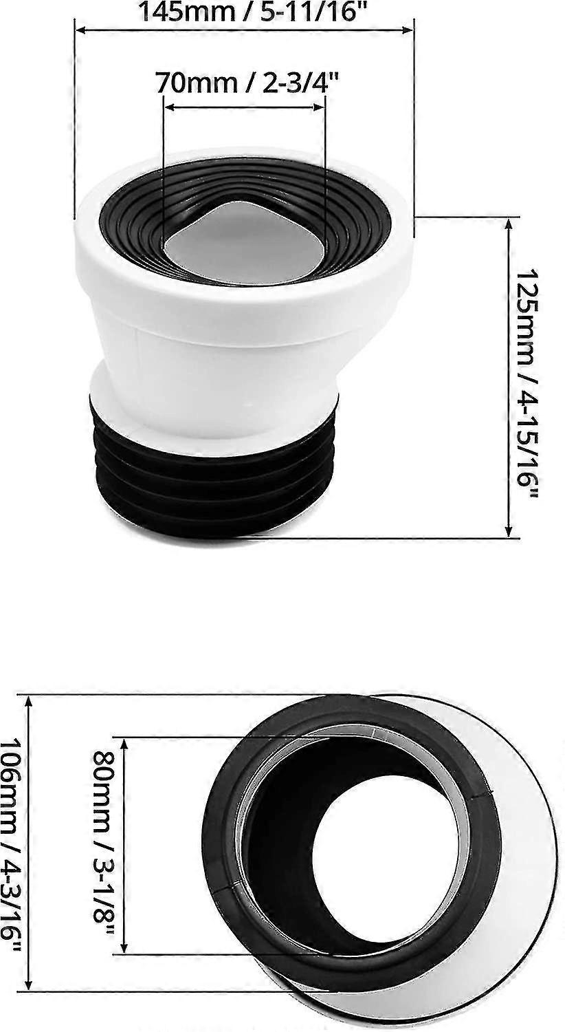 100mm Toilet Offset Pan Connector Pvc Waste Pipe Connector | Fruugo UK