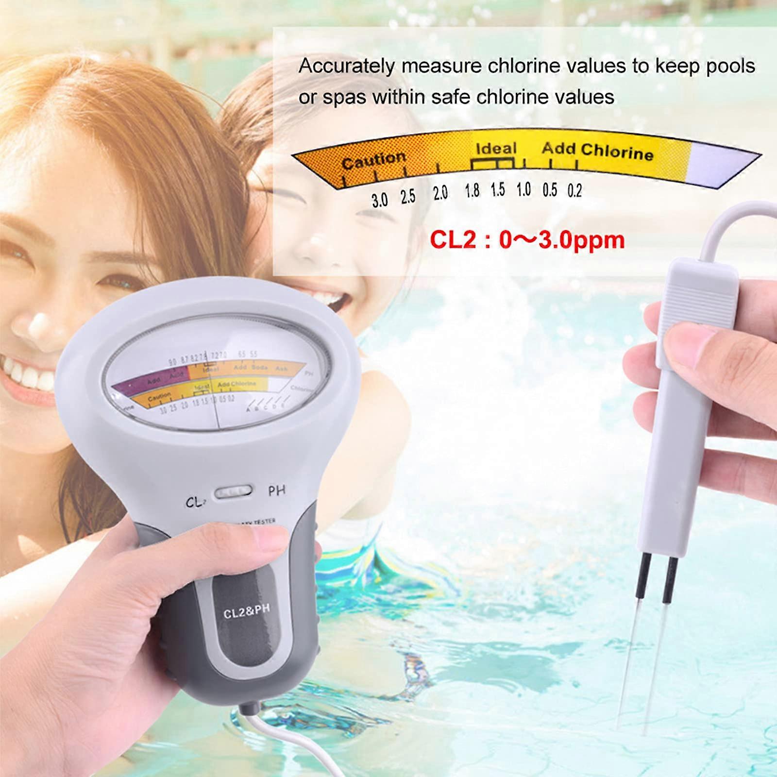 Water Quality Tester 2 in 1 Digital pH Tester Chlorine, Portable CL2 ...