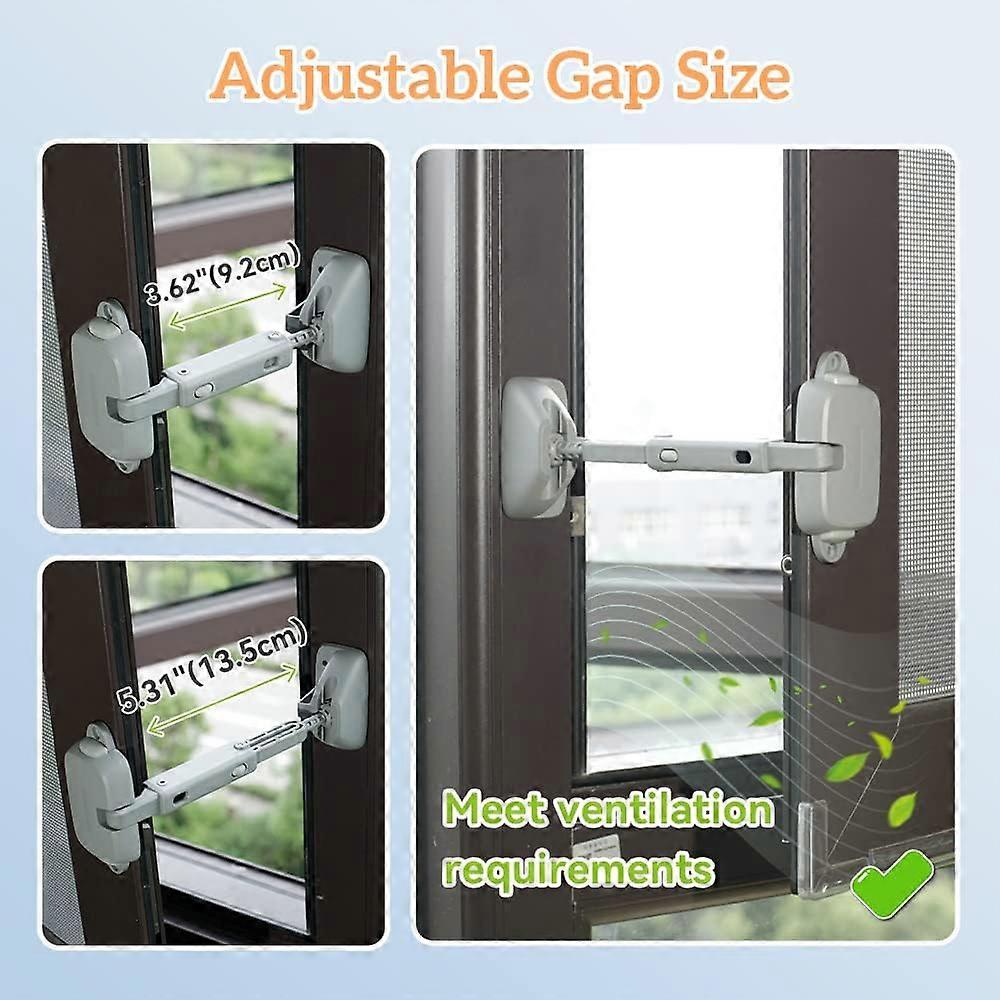 Adjustable Window Gap Size Baby Safety Window Restrictor, Childproof ...