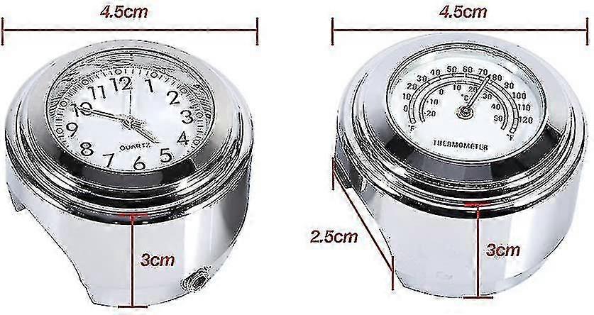 Motorcycle Handlebar Watch, 7/8 "waterproof Motorcycle Handlebar Mount ...