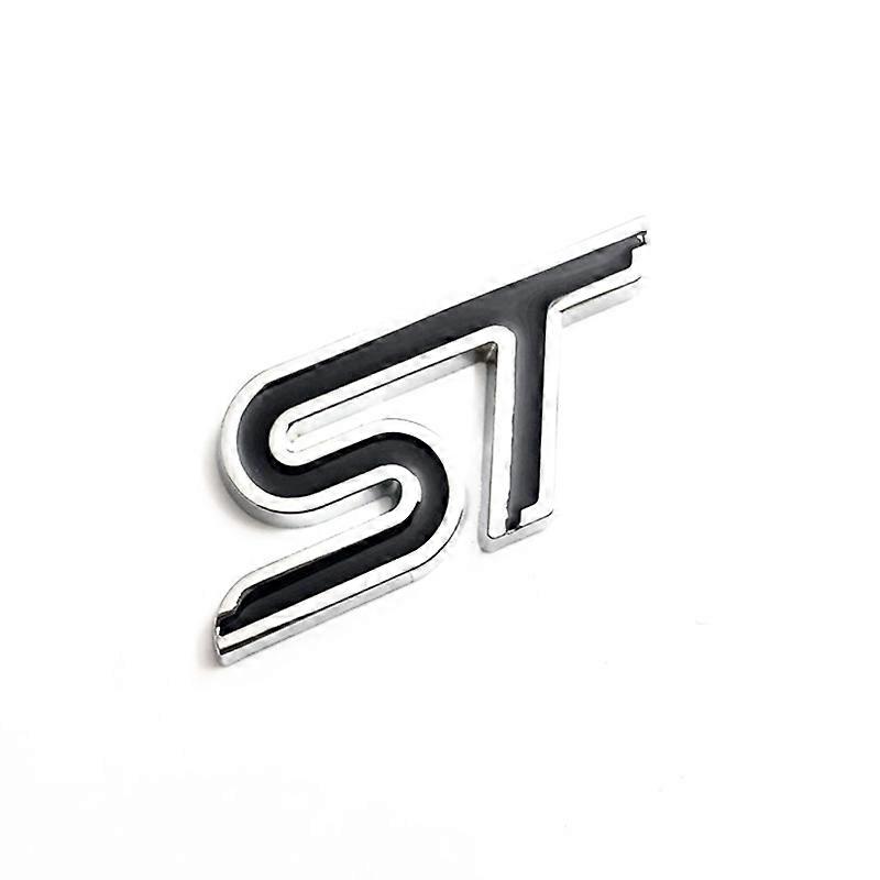 3D Metal Logo ST Letters Car Front Grill Emblem Trunk Badge For Ford ...