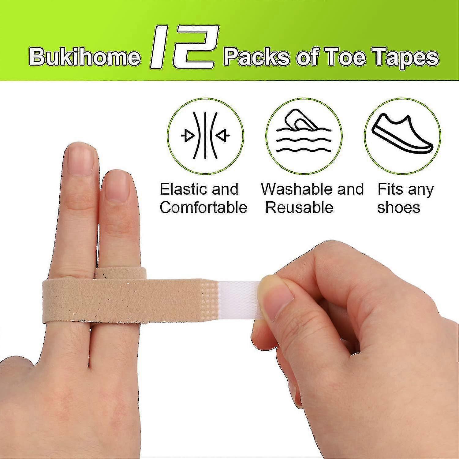 Up-grade Hammer Toe Straighteners For Bent Toes, 12 Pack Toe Splints ...