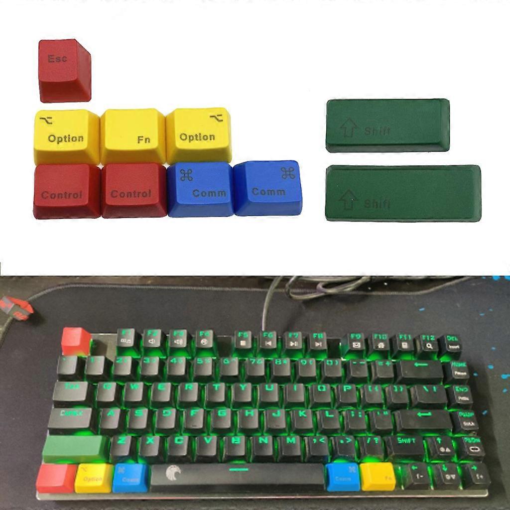 10 Keys PBT CMYK Dye Subbed Keycap OEM Profile SHIFT ESC CTRL Keycaps ...