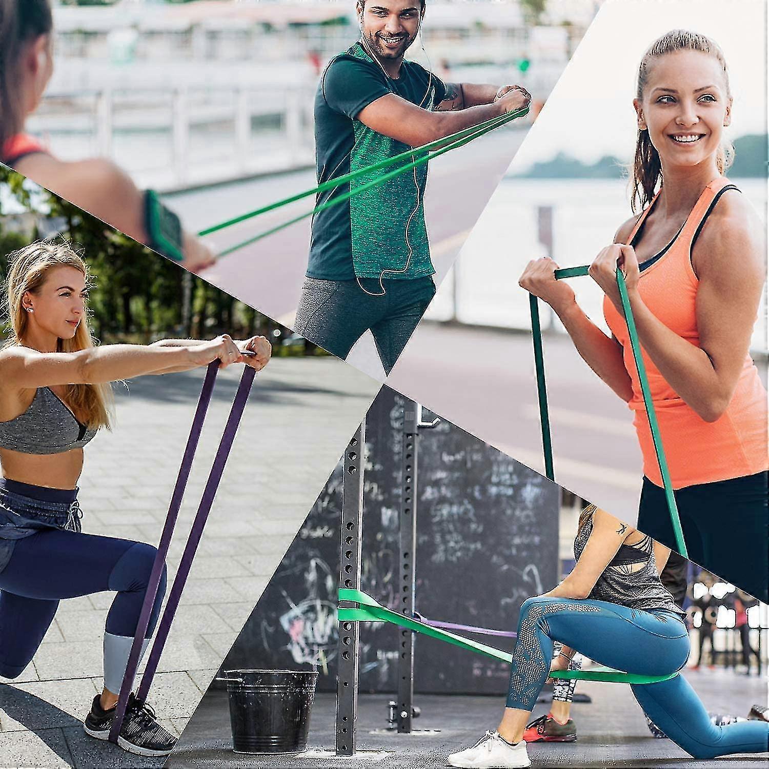 Set Of 5 Pull Up Resistance Bands Assist Exercise Workout Band Set For ...