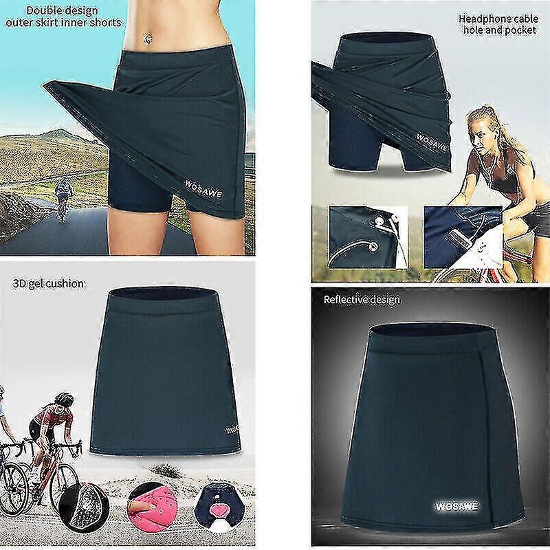 Ladies Cycling Shorts With Skirt Built-in 4d Padded Riding Fashion ...