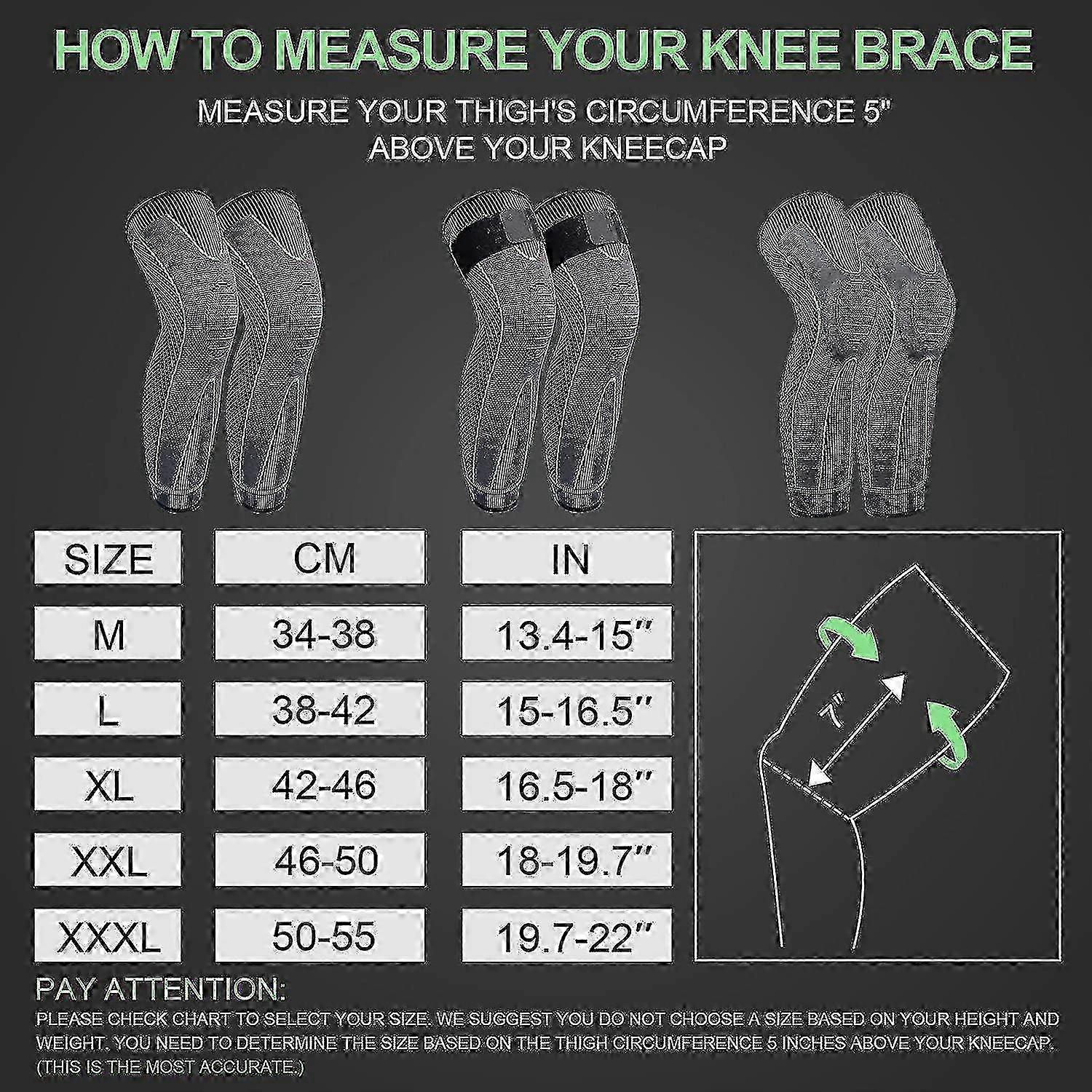 Extra Long Compression Leg Sleeves For Women & Men - 1 Pair | Fruugo UK