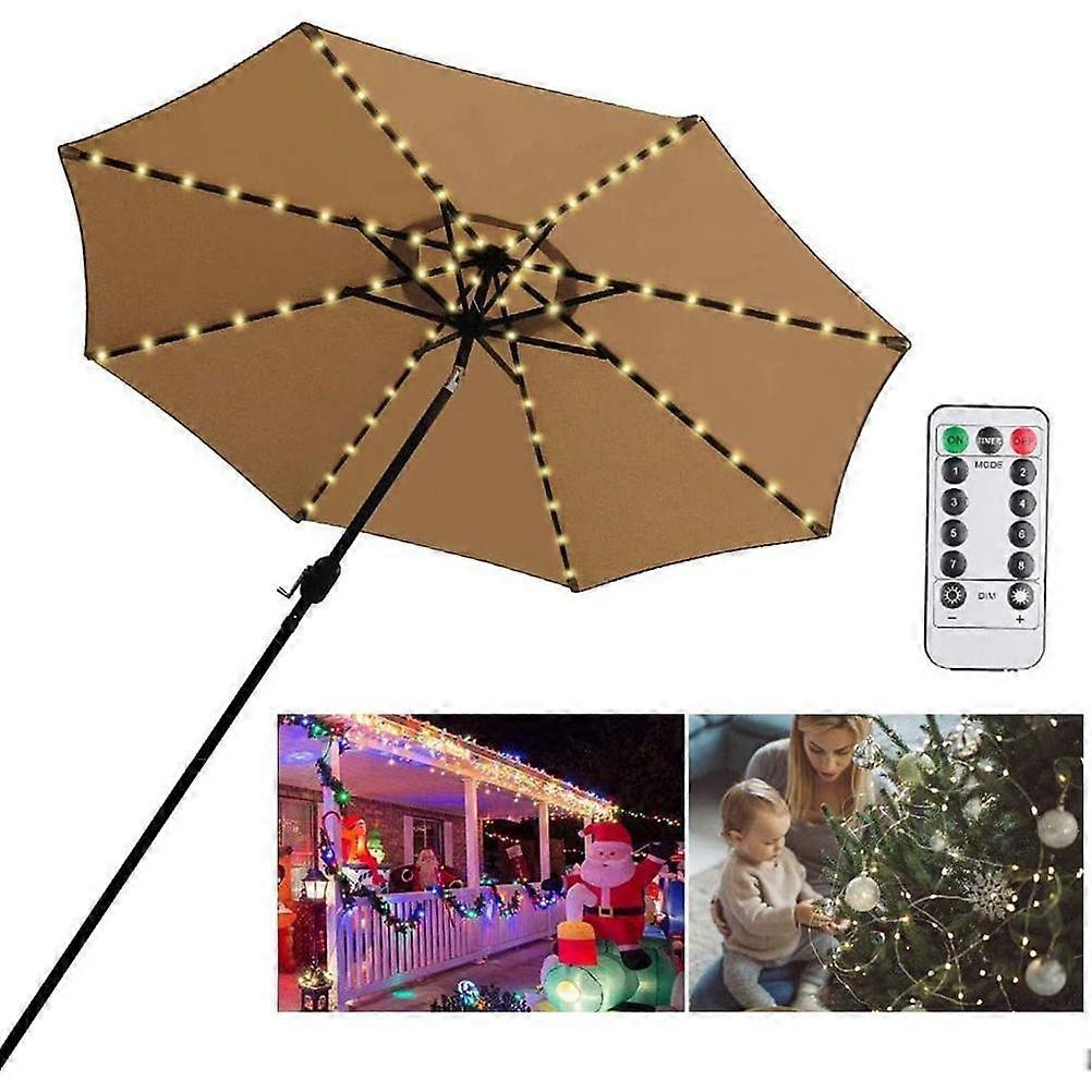 Outdoor Patio Umbrella Light Strings LED Umbrella Lamp with Remote ...