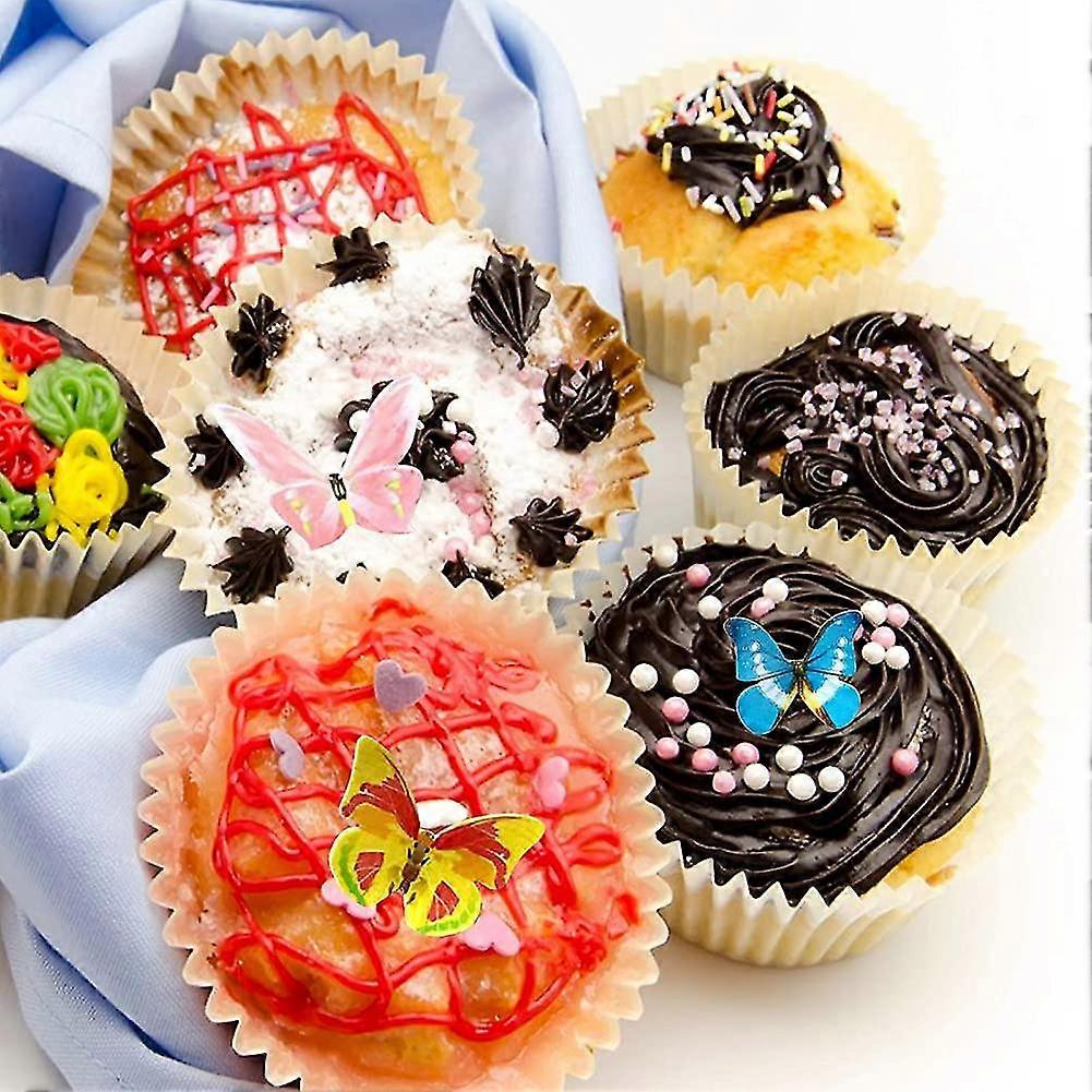 Edible Flowers Butterfly Cupcake Toppers Sticky Rice Paper Decorative ...