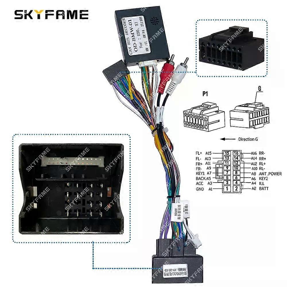 Applies to Car 16pin Wiring Harness Adapter Canbus Box Decoder Android ...