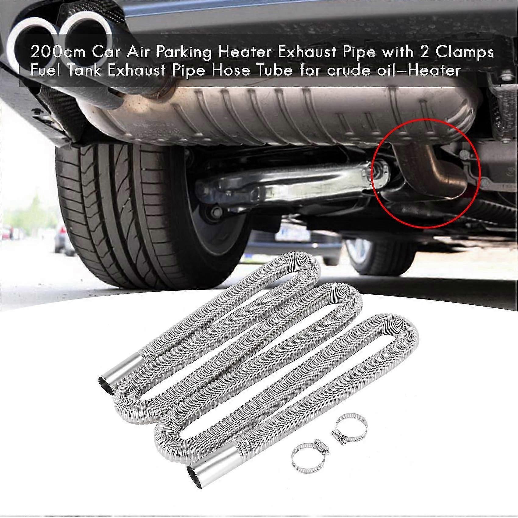 200cm Car Air Parking Heater Exhaust Pipe with 2 Clamps Fuel Tank ...