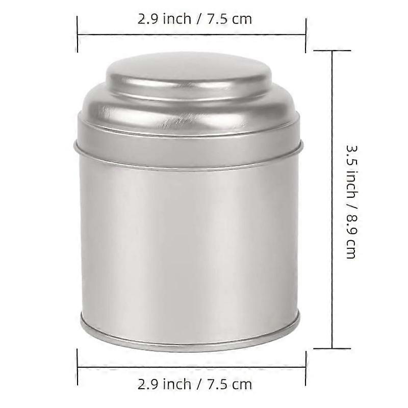 6Pcs Tea Tins Canister with Airtight Double Lids,Mini Tin Can Box and ...