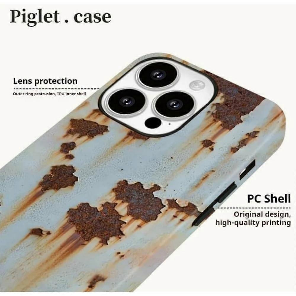 Vintage Rust Look Phone Case,Rusty Imitation Case Cover For iPhone 16 ...