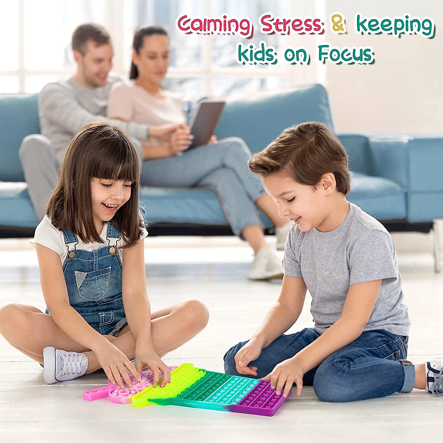 Jumbo Pop, Big Size Push Bubbles Pop Fidget Sensory Toy, Giant Boba Tea ...