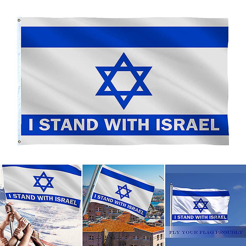 Large Israel Flag With Double Stitched Vivid Color Soft Uv Fade ...